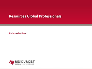 Resources Global Introduction | PPTX