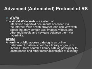 Resource sharing network protocol in library Science (presentation) | PPTX