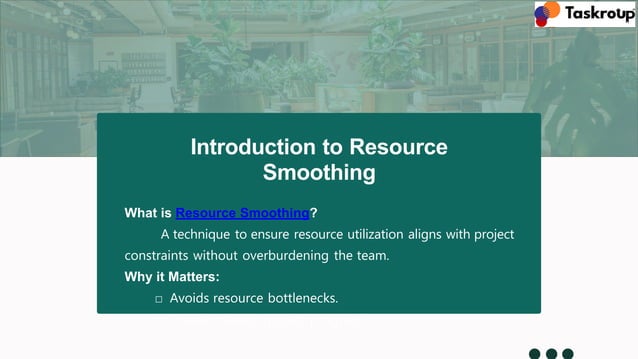 Resource Smoothing in Project Management - Taskroup.docx