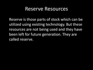 Resources on the basis of development | PPTX