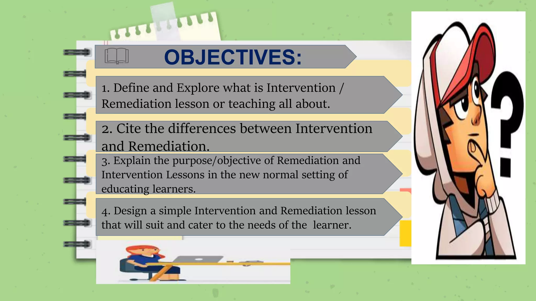 Development of Intervention Materials and Remedial Lessons for Learners ...
