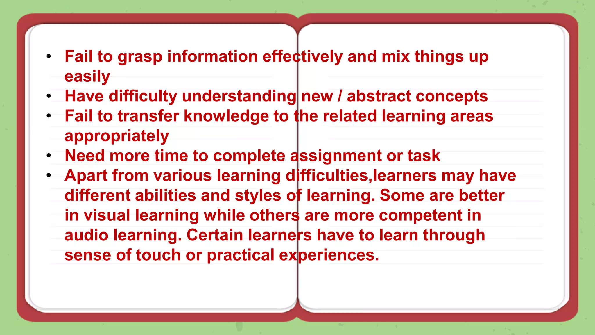 Development of Intervention Materials and Remedial Lessons for Learners ...