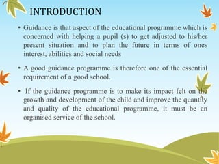 Resources required for organising guidance service in schools 1 | PPTX
