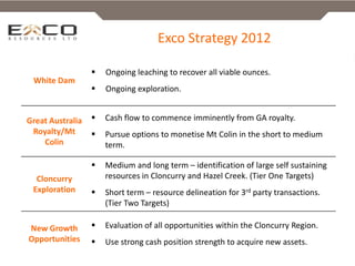 Resources roadshow april geoff laing, exco resources ltd | PDF