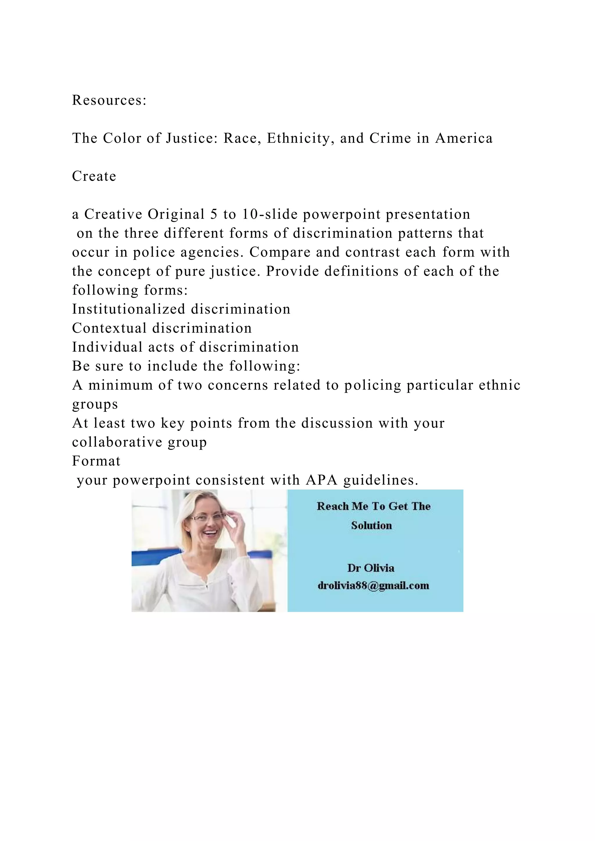 ResourcesThe Color of Justice Race, Ethnicity, and Crime in Am.docx