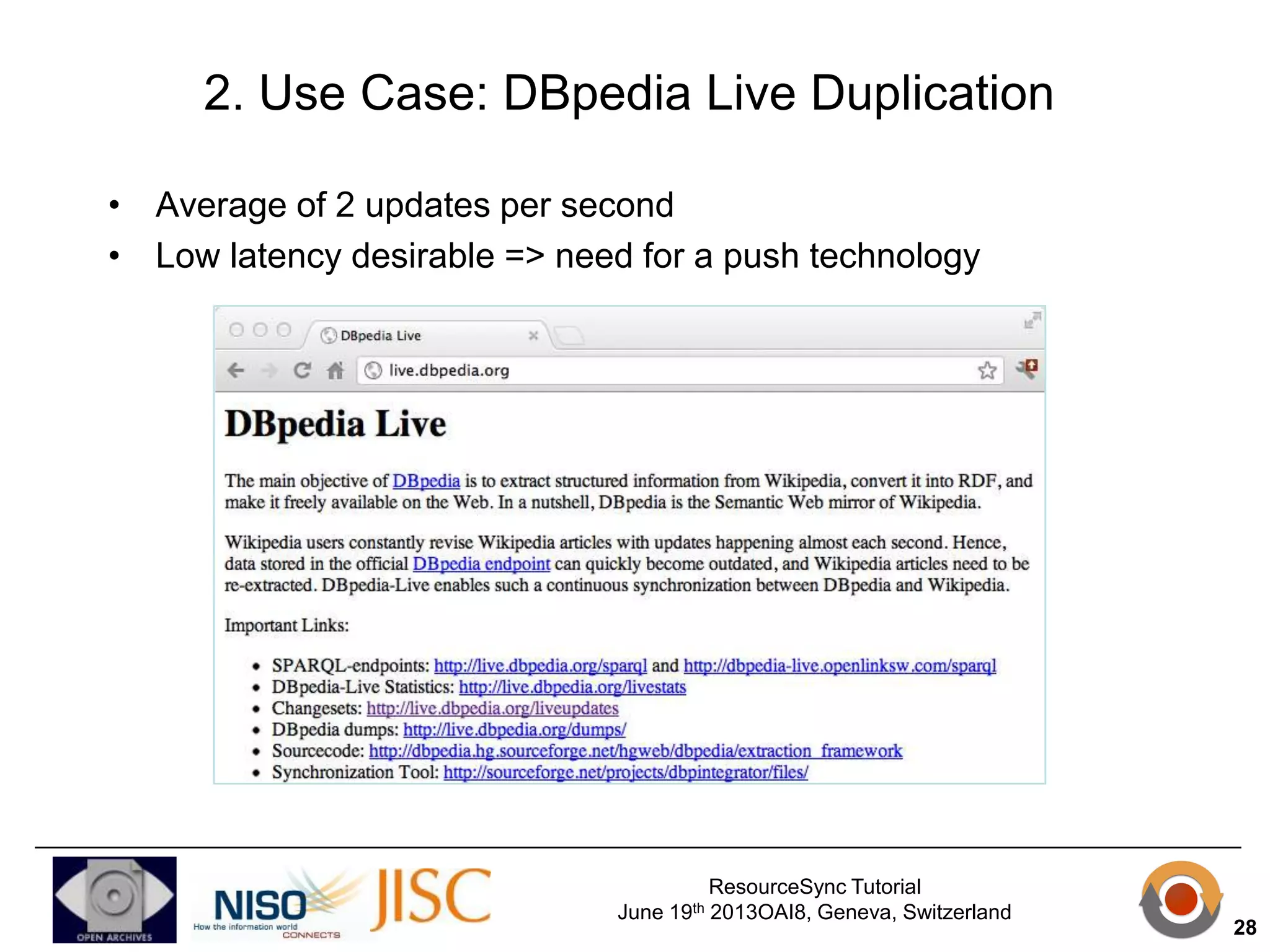 ResourceSync tutorial OAI8 | PPT