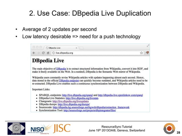 ResourceSync tutorial OAI8 | PPT