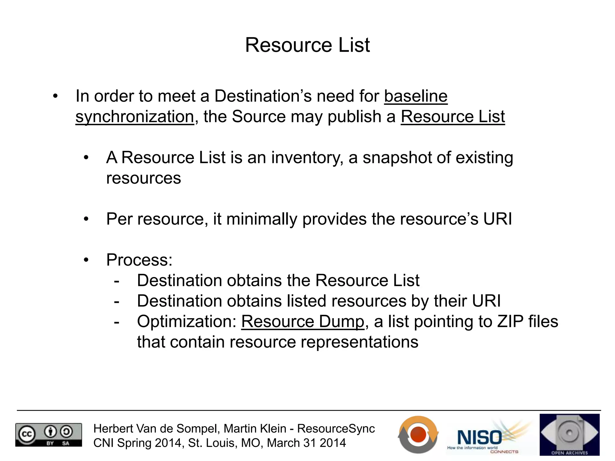ResourceSync Overview | PPT