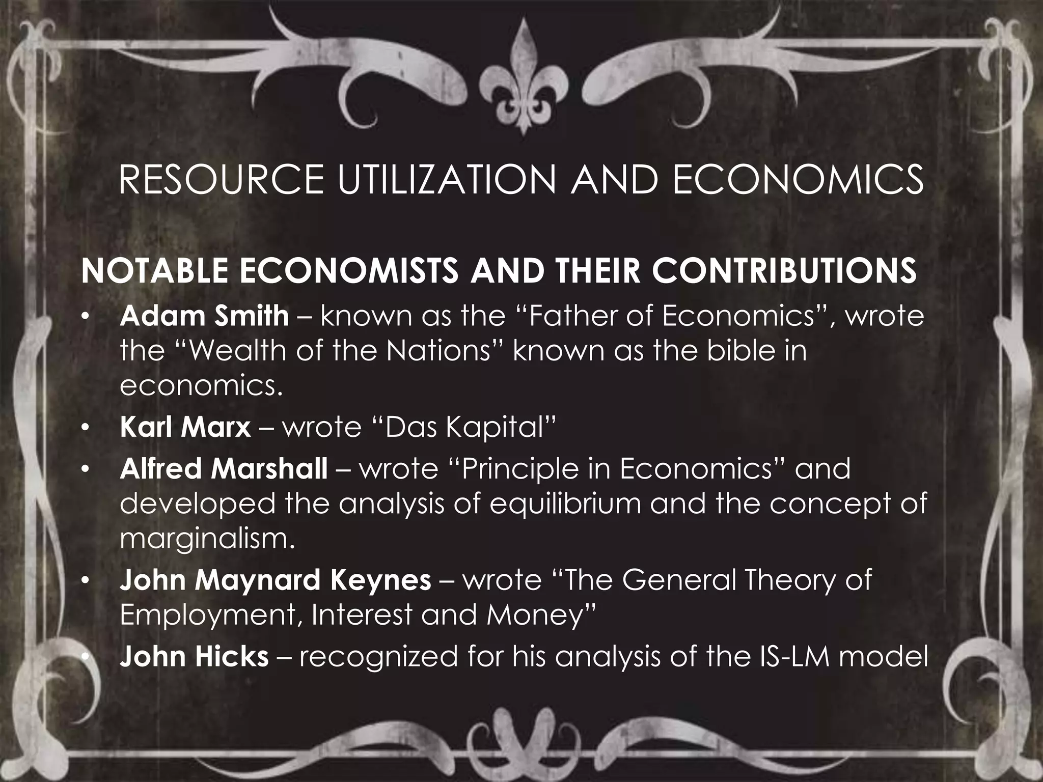 Resource Utilization and Economics | PPSX