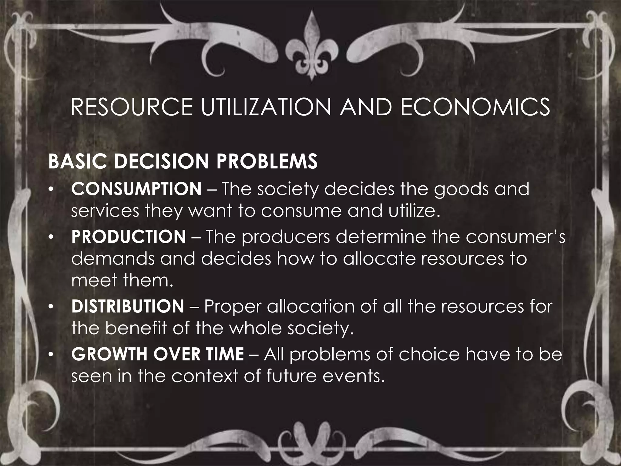 Resource Utilization and Economics | PPSX