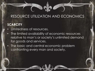 Resource Utilization and Economics | PPSX