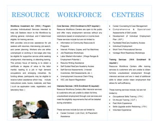 Resource Workforce Centers Brochure | PDF | Vocational Training | Careers