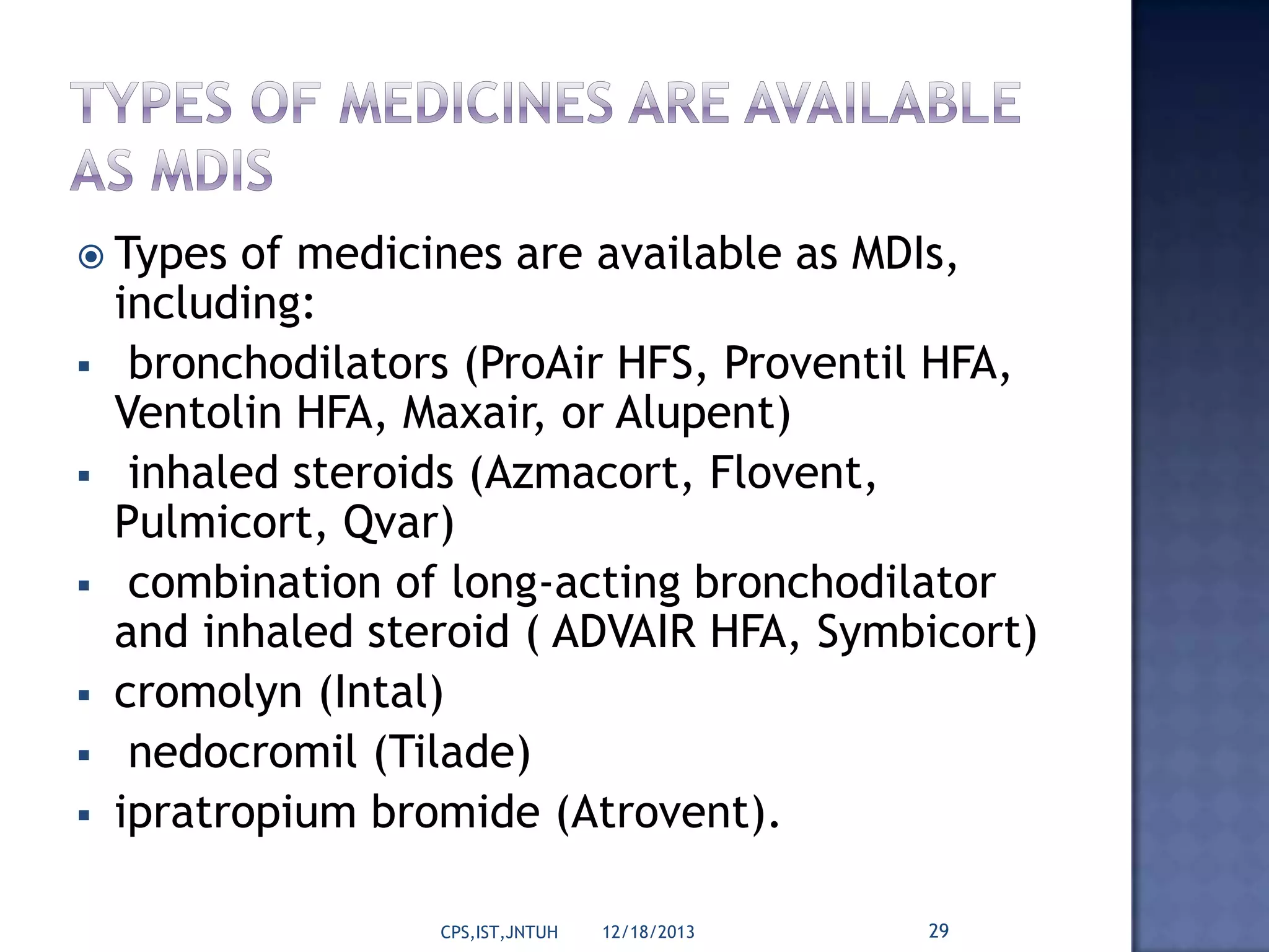 targeted drug delivery system to respiratory system | PPTX