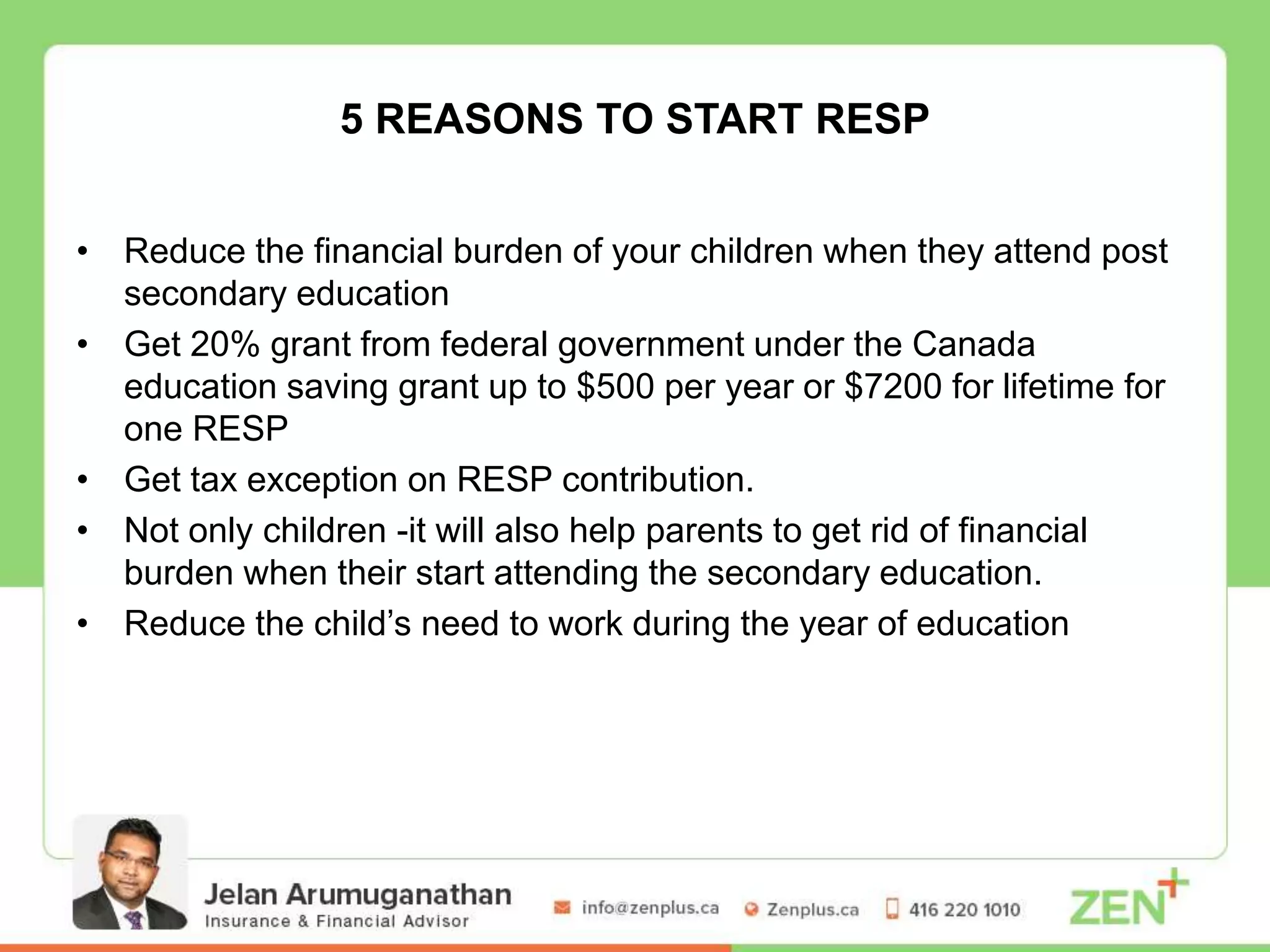 Registered education Saving Plan and its Benefits | PPT