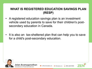 Registered education Saving Plan and its Benefits | PPT