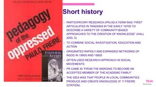 Participatory Research in Communities | PPTX