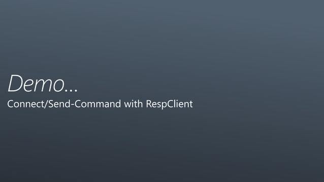RespClient - Minimal Redis Client for PowerShell | PPT