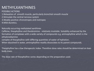 respiratory pharmacology drugs for pharmacy Students | PPT