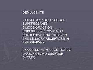 respiratory pharmacology drugs for pharmacy Students | PPT