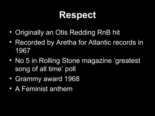 Respect Aretha Franklin | PPT