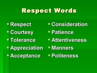 Respect | PPT
