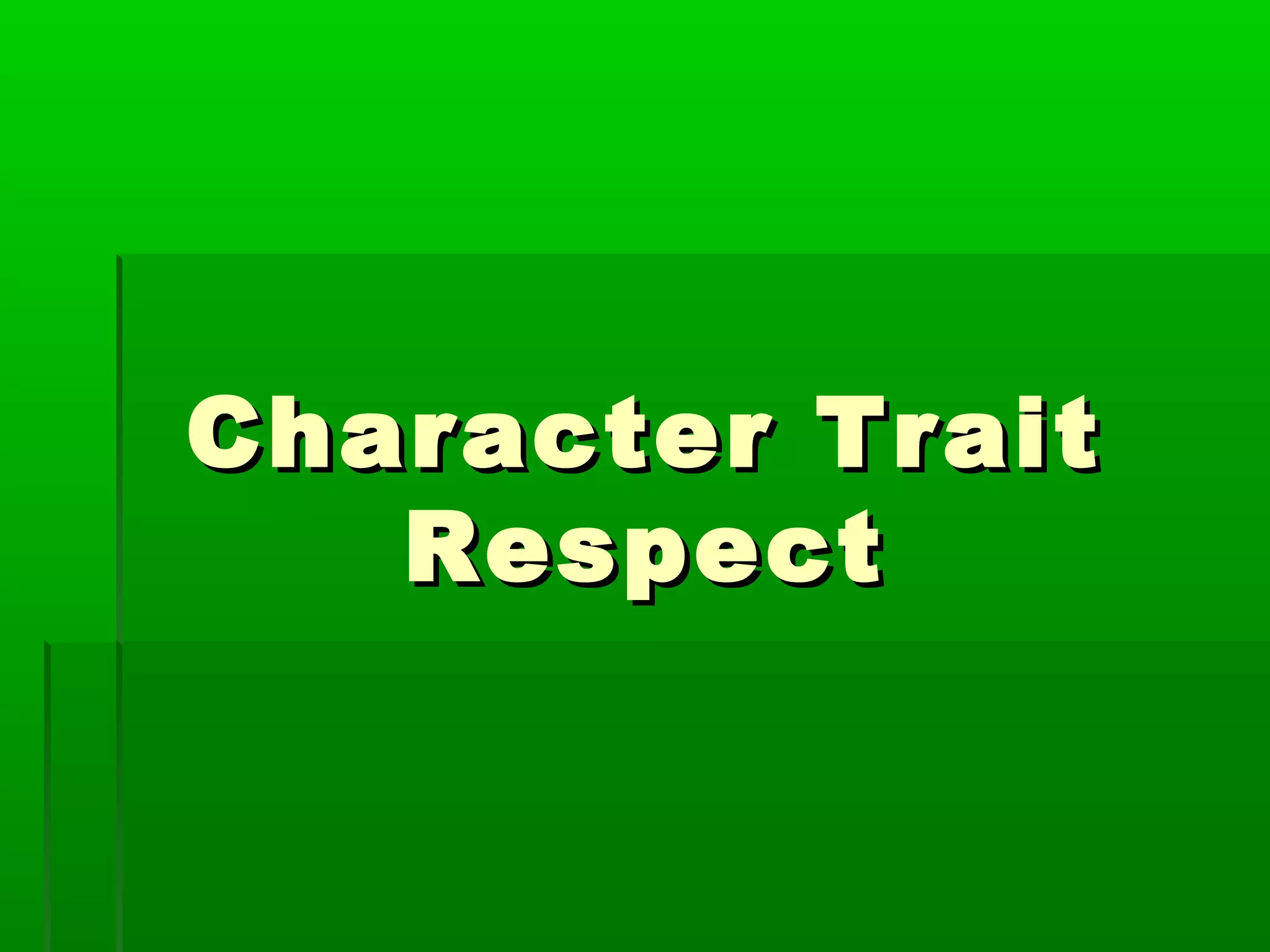 Respect | PPT