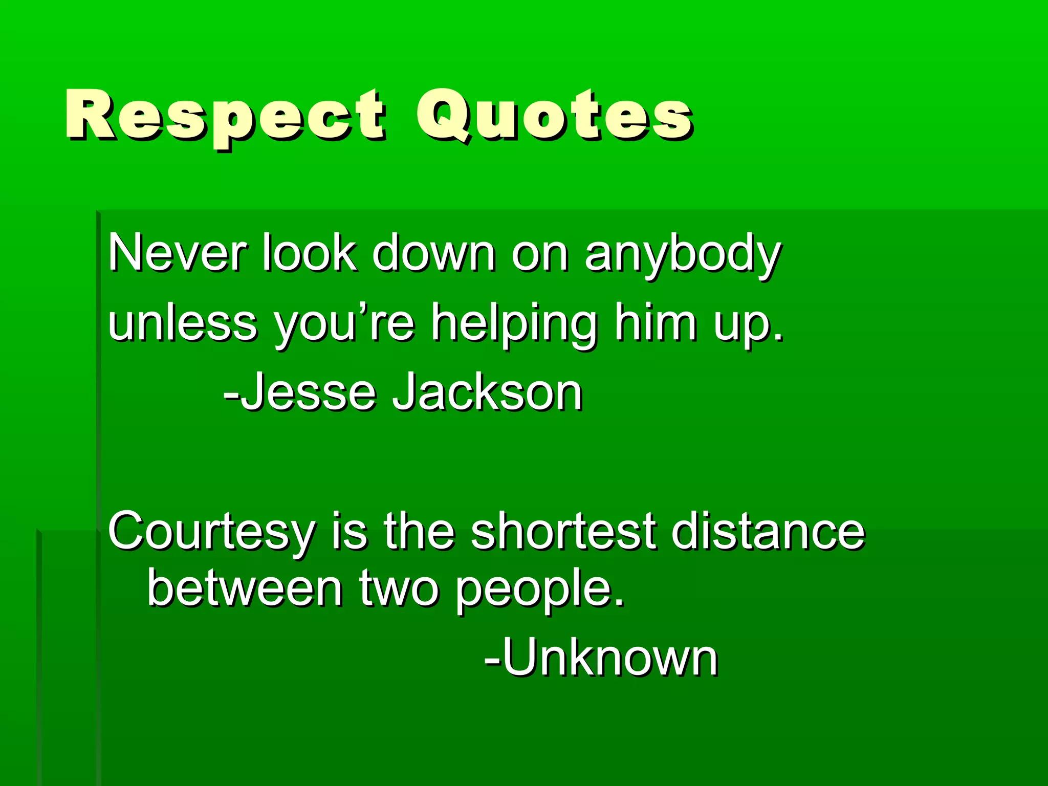 Respect | PPT
