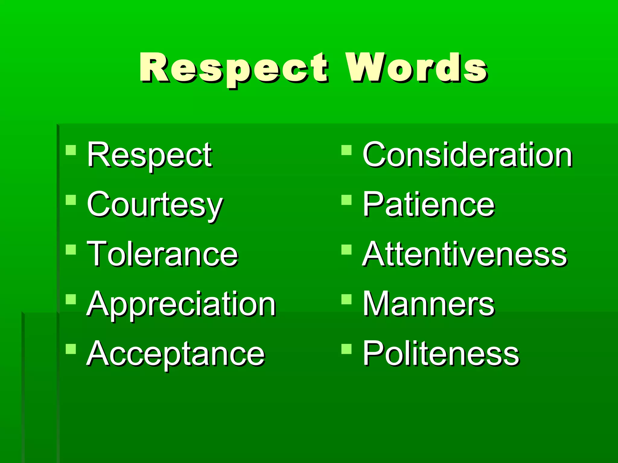 Respect | PPT