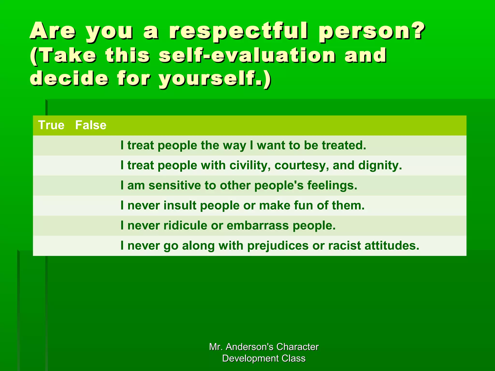 Respect | PPT