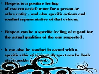 Respect | PPT