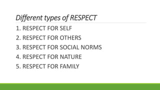 Respect in valuing others and topics in good manners and right conduct ...