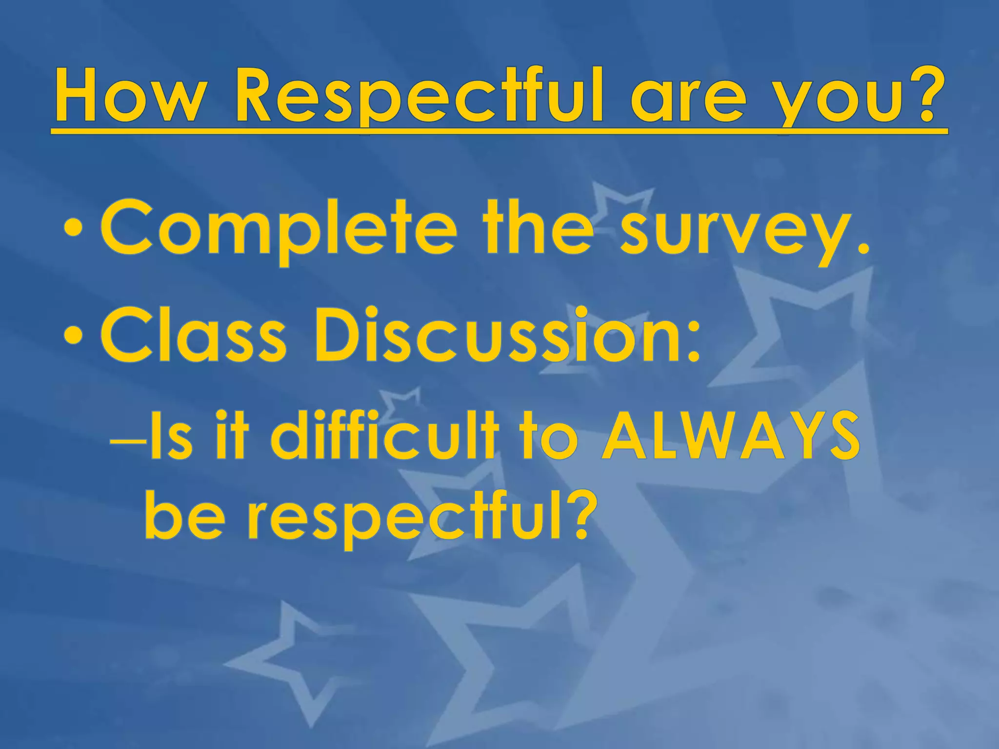 BMS Character Education - Respect | PPTX