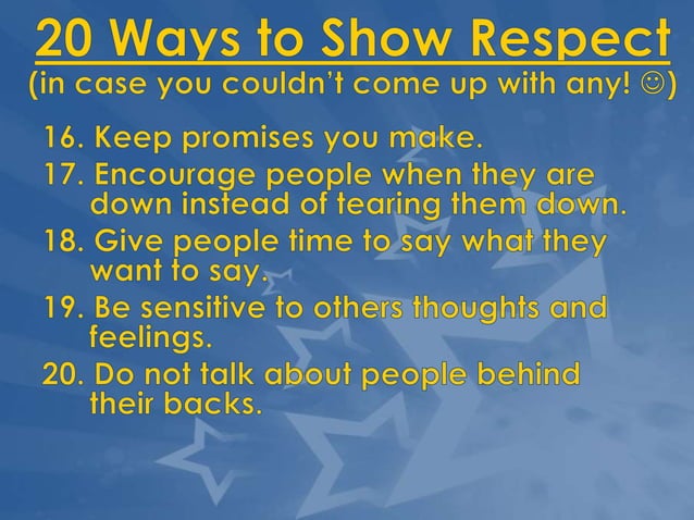 BMS Character Education - Respect | PPTX | Education