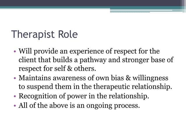 Respect focused therapy | PPTX