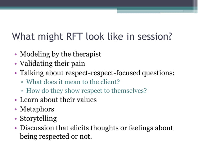 Respect focused therapy | PPTX