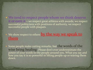 Respect | PPT