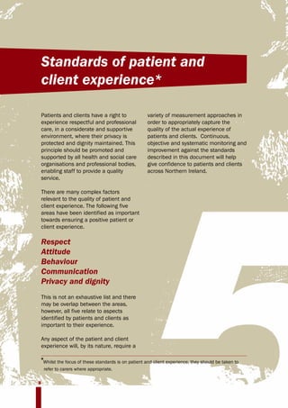 Respect attitude behaviour comminication privacy & dignity | PDF