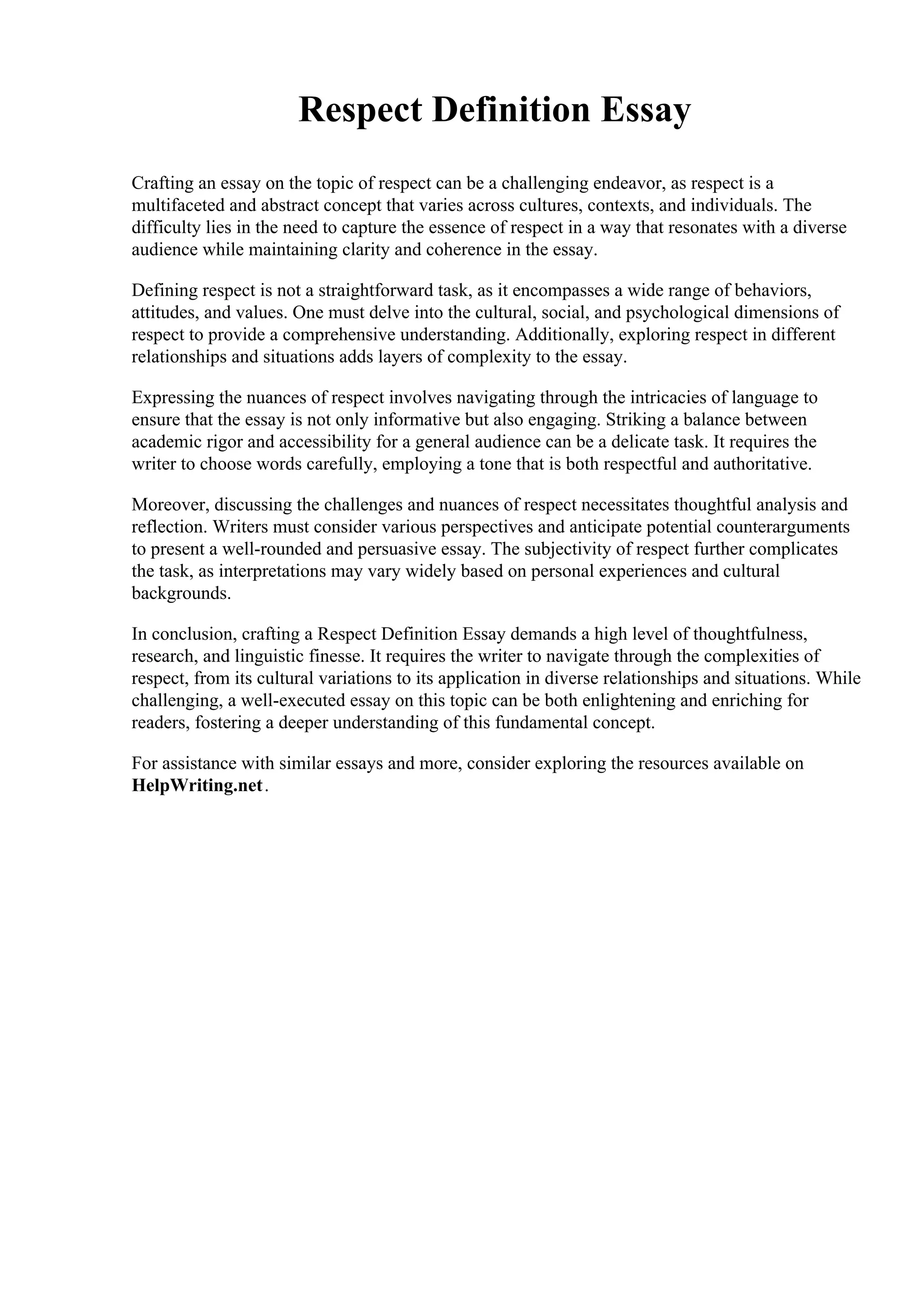 Respect Definition Essay.pdf