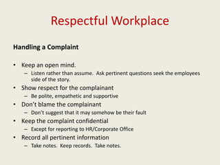 Respectful Workplace | PPT