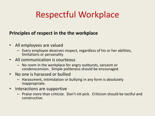 Respectful Workplace | PPT