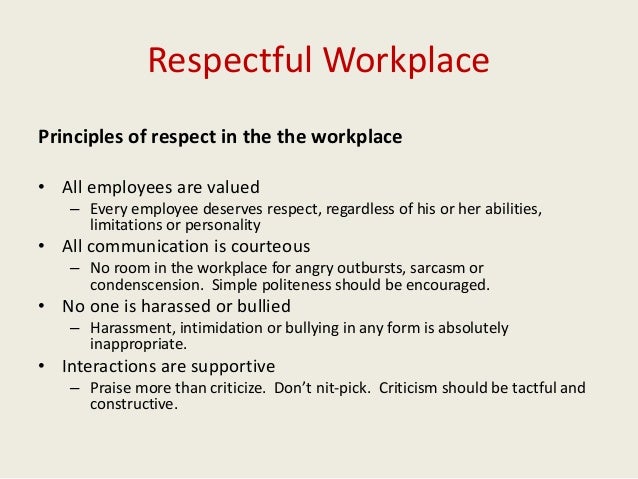 Respectful Workplace