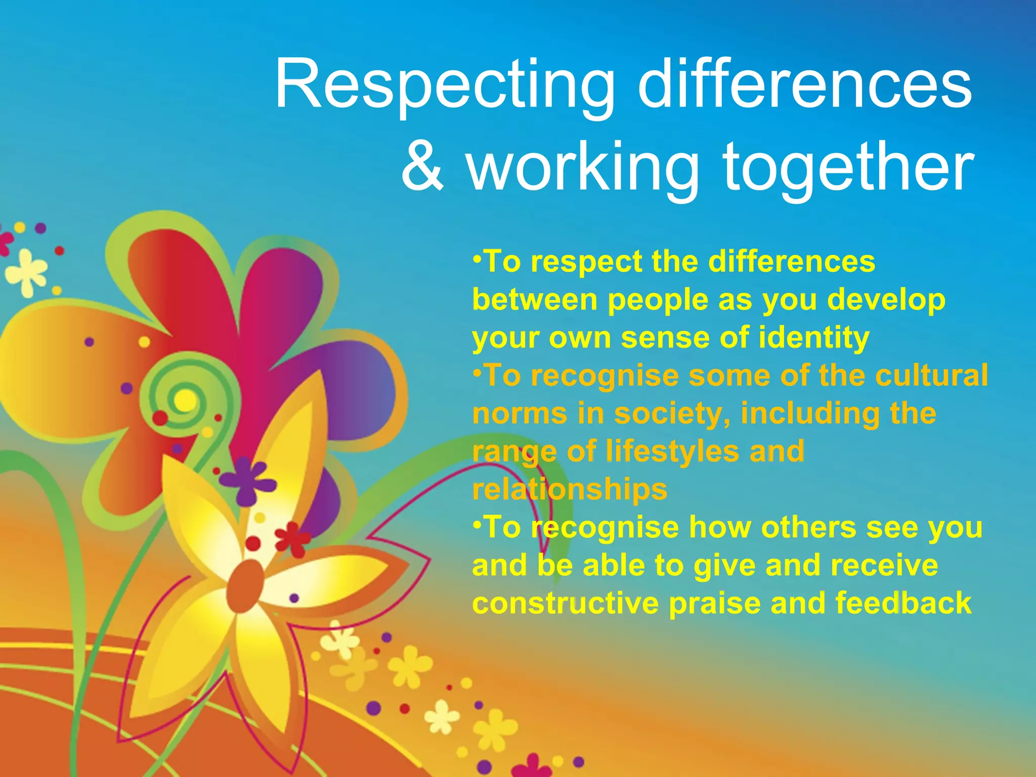 Respecting differences and_working_togther | PPT