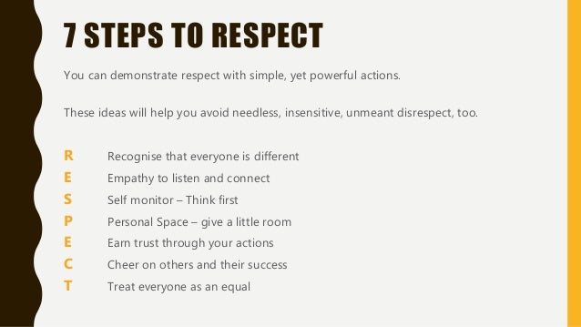 Respect in the Workplace