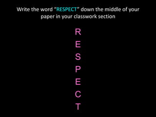 Respect lesson | PPTX