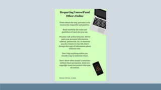 Respect of myself and the others when I am online - Canva posters | PPT