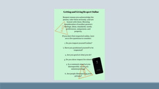 Respect of myself and the others when I am online - Canva posters | PPT