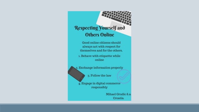 Respect of myself and the others when I am online - Canva posters | PPT ...