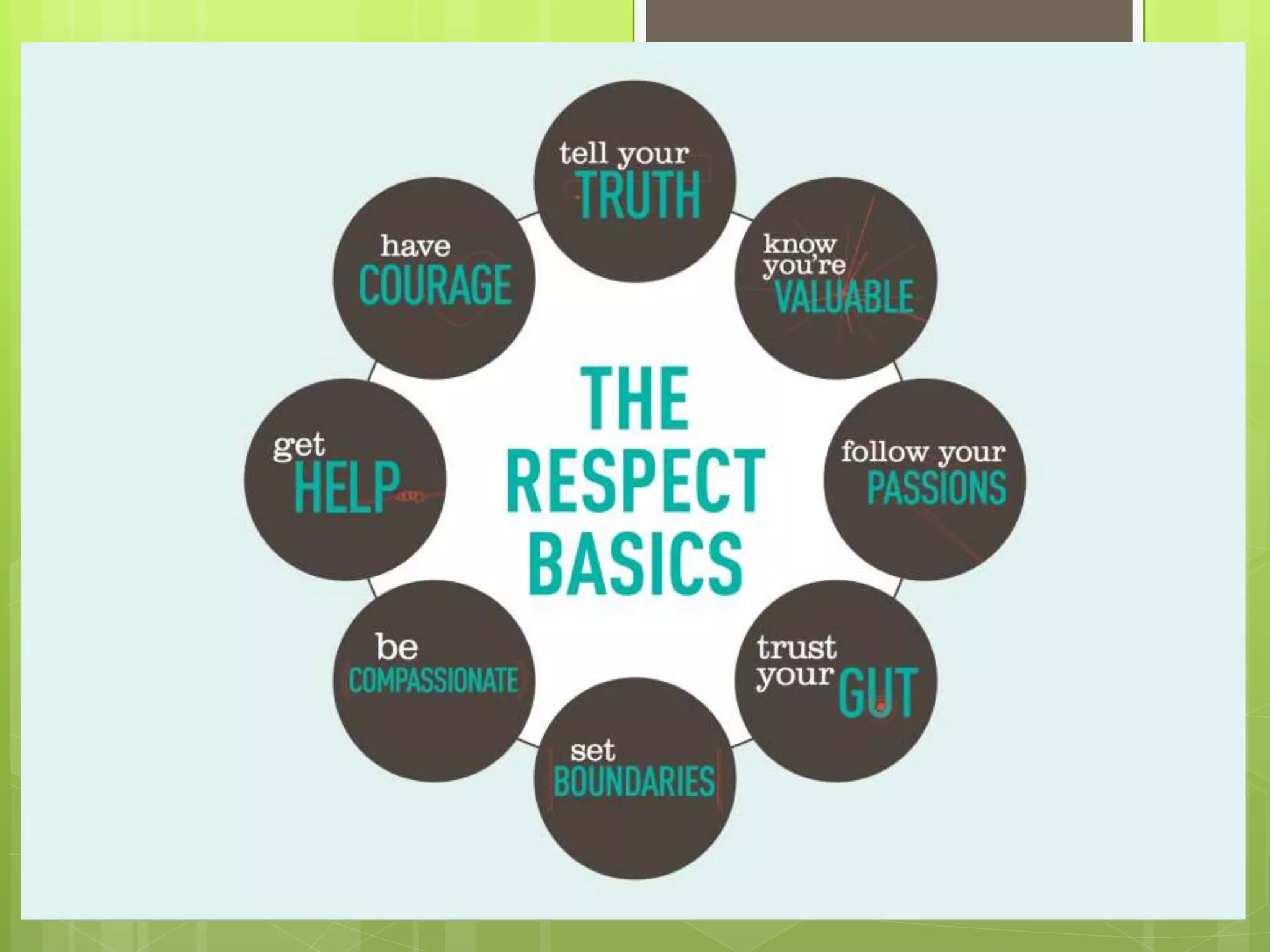 Respect, peace and dignity | PPT