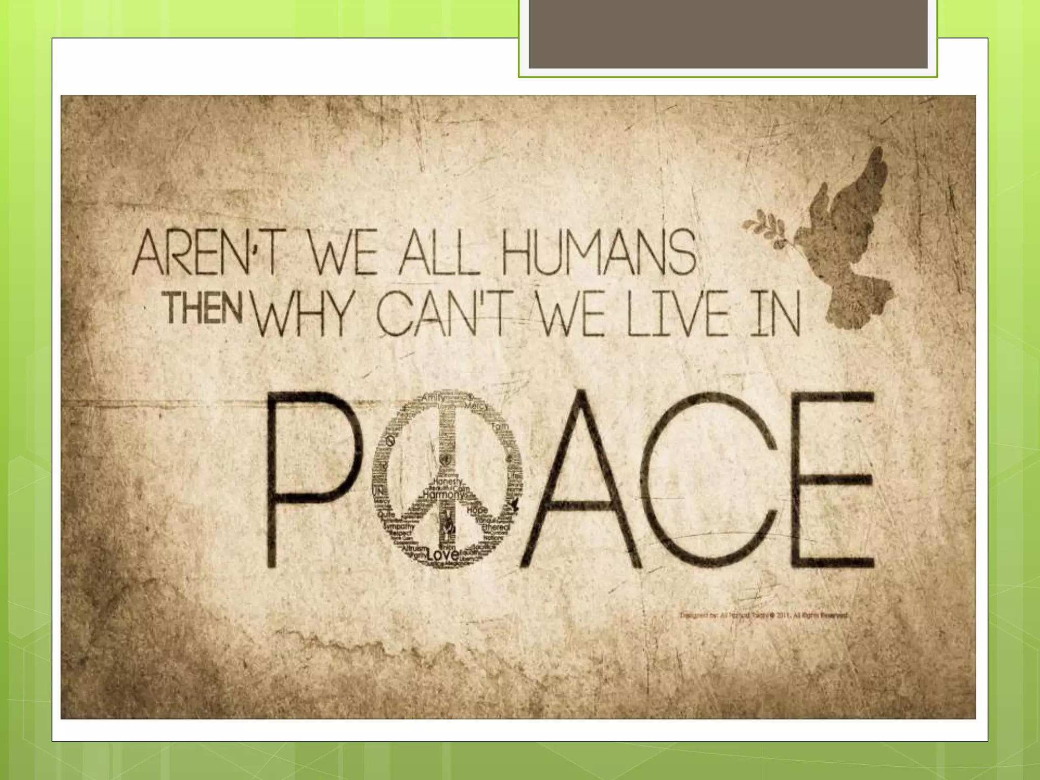 Respect, peace and dignity | PPTX