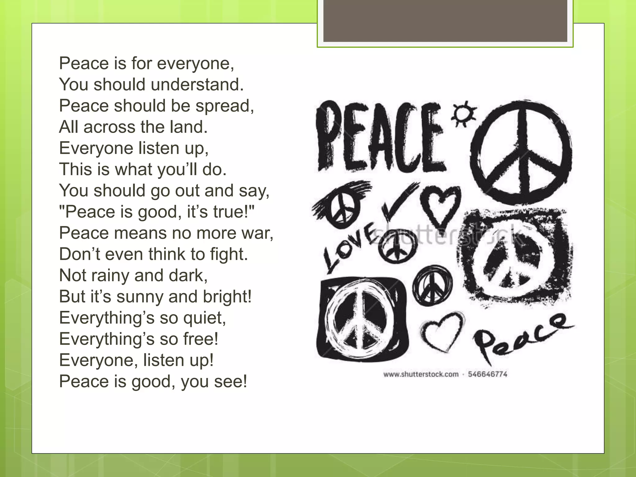 Respect, peace and dignity | PPTX